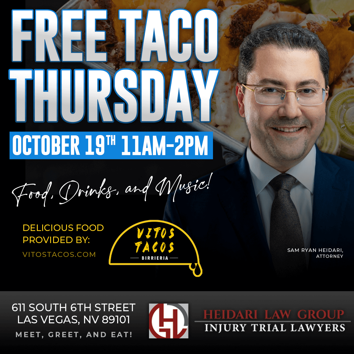 RSVP for Taco Ticket for Lunch - Heidari Law Group