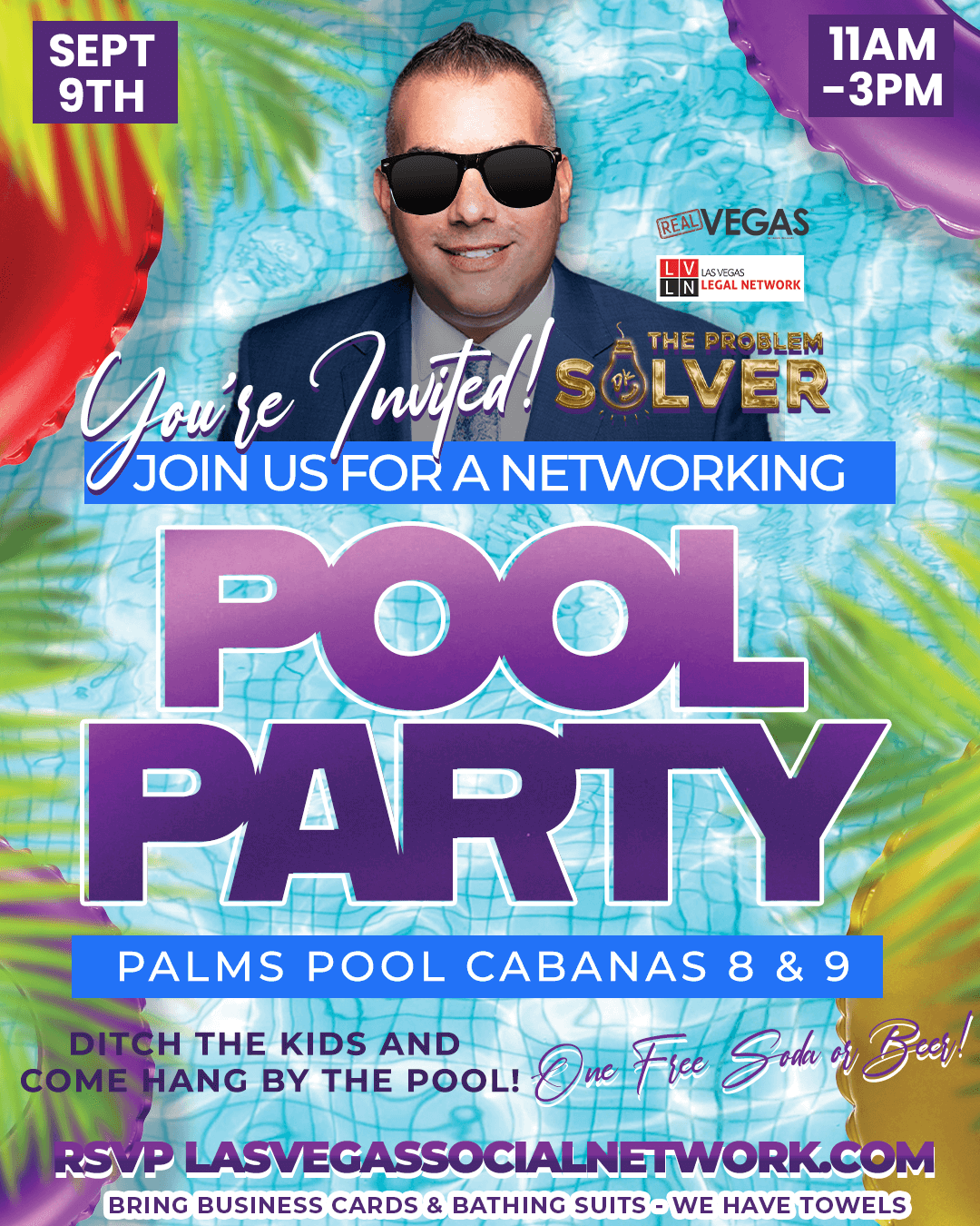 RSVP for the Networking Pool Party at Palms Pool